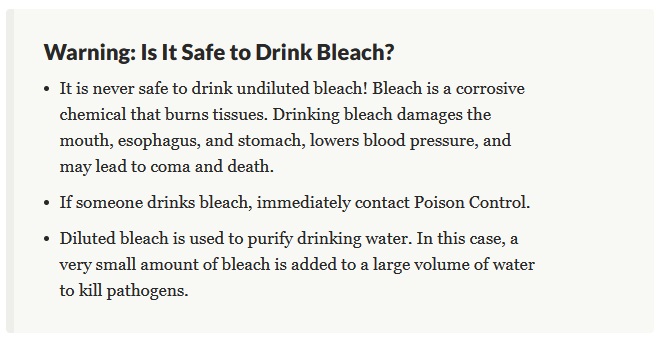 Is It Ever Safe to Drink Bleach? - Yonghua Chemical Co., Ltd.